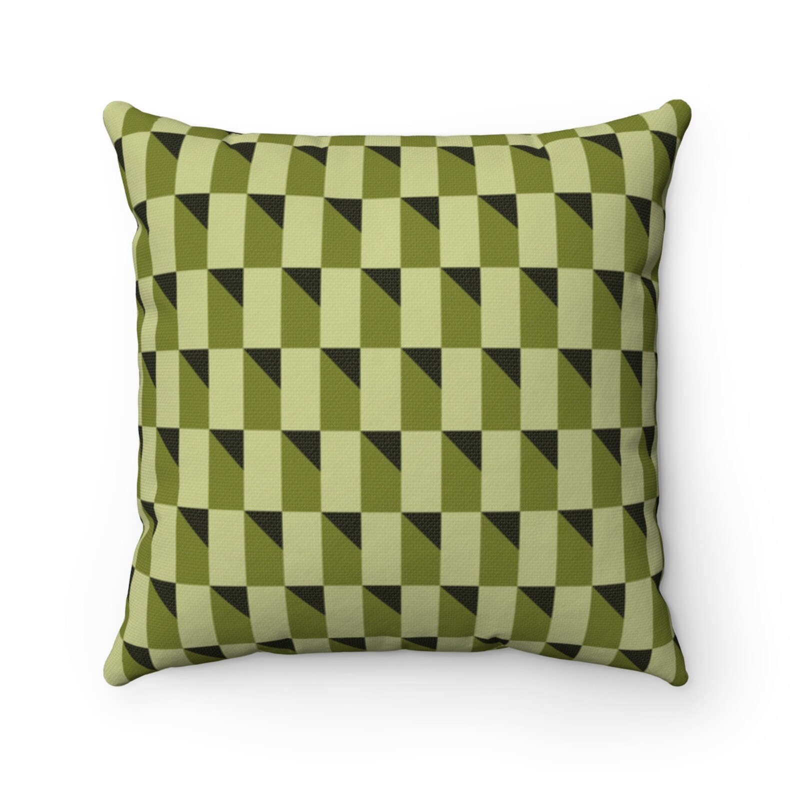 Spun Polyester Square Pillow With Rectangle Box 3D Geometric Design - Etsy