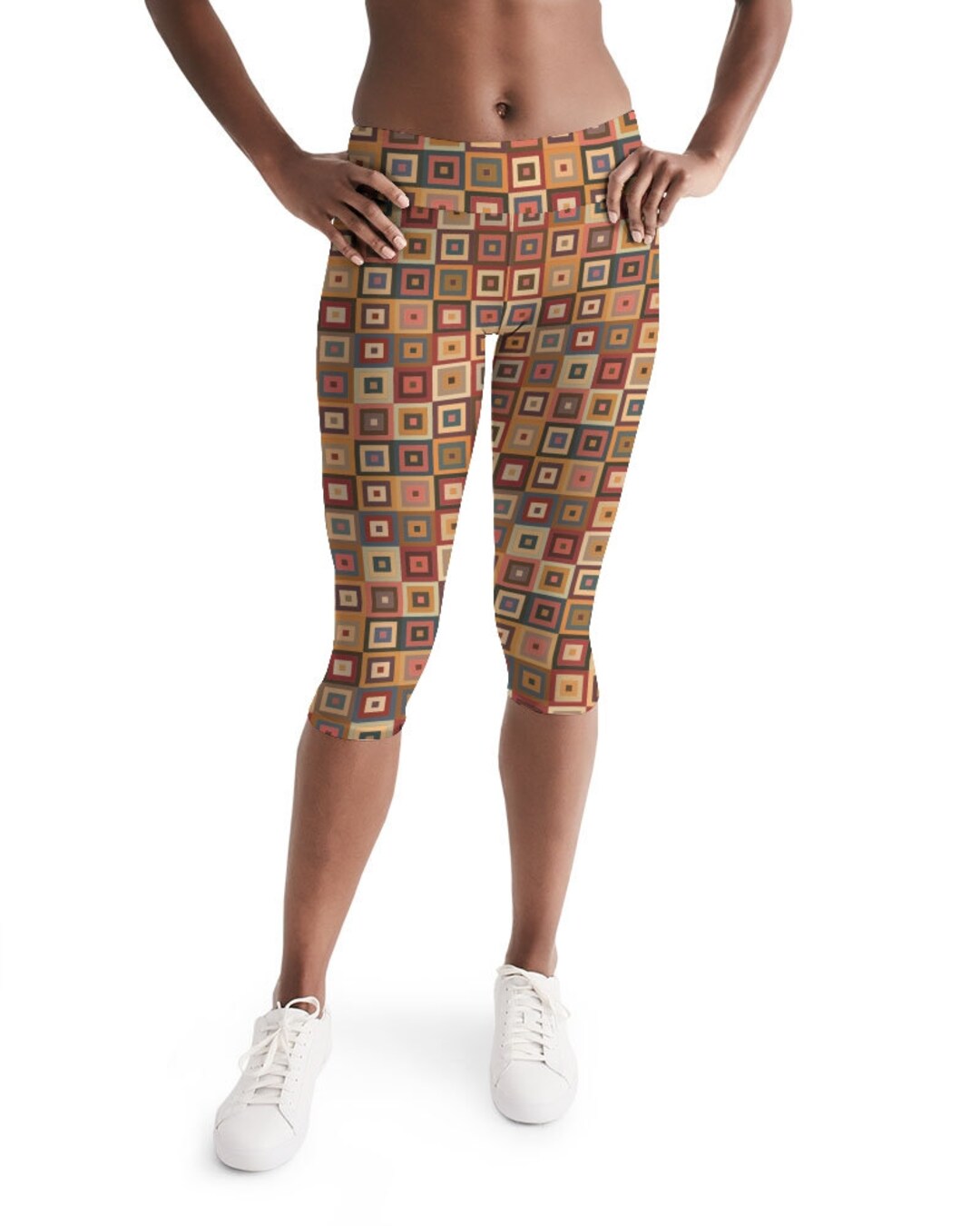 Women's Mid-rise Capri Nazca Boxes Peruvian Weaving Design - Etsy