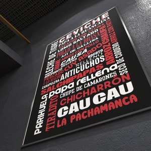 Peruvian Food Poster Peru Foodie Latin Kitchen Posters Ceviche - Etsy