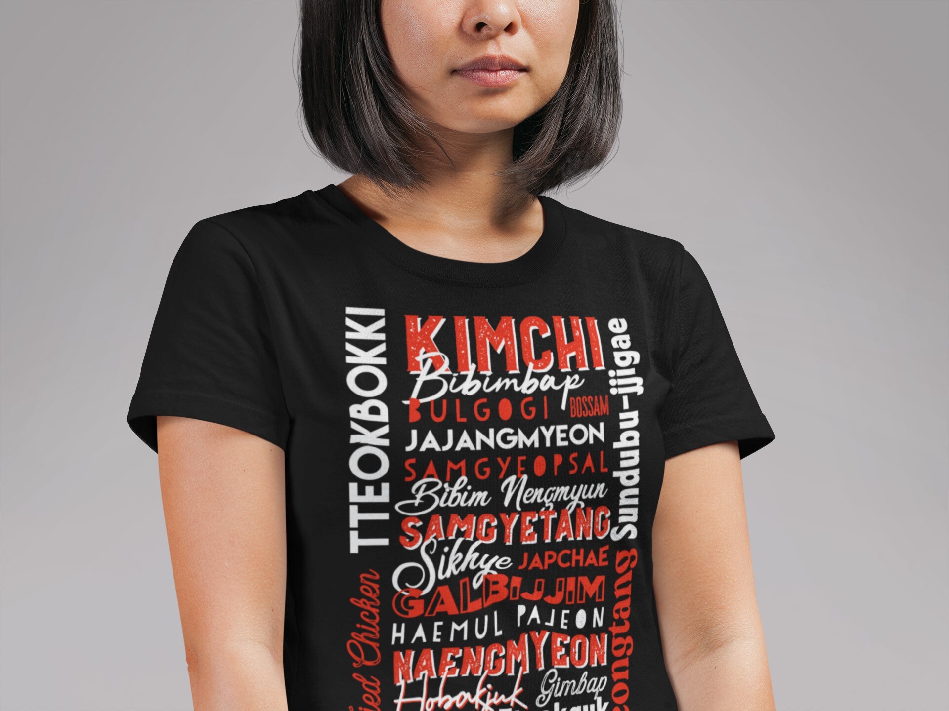 Korean Food Shirt: Kimchi, Bibimbap, and More - Etsy