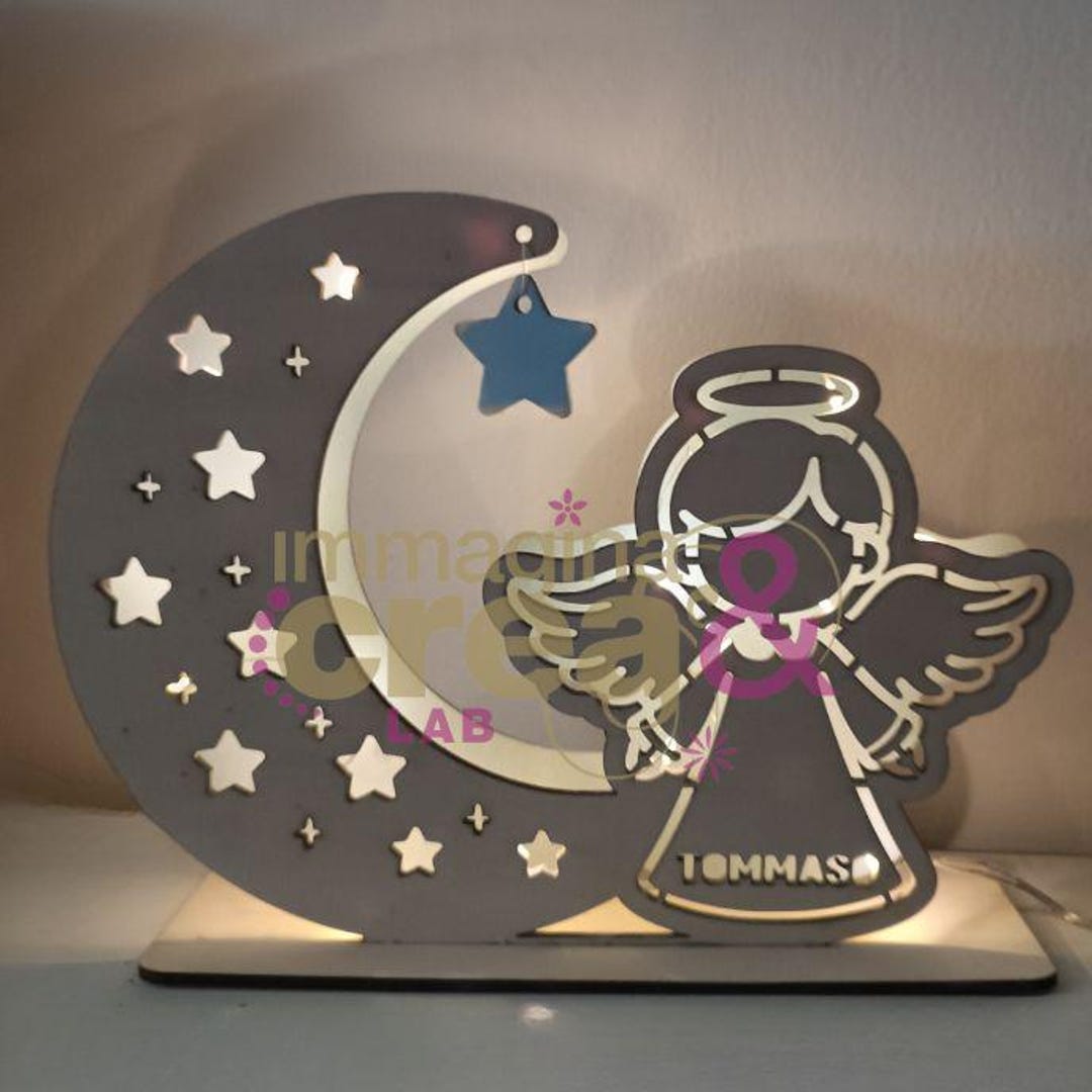 Guardian Angel / Communion Child Night Lamp for Laser and CNC. - Etsy