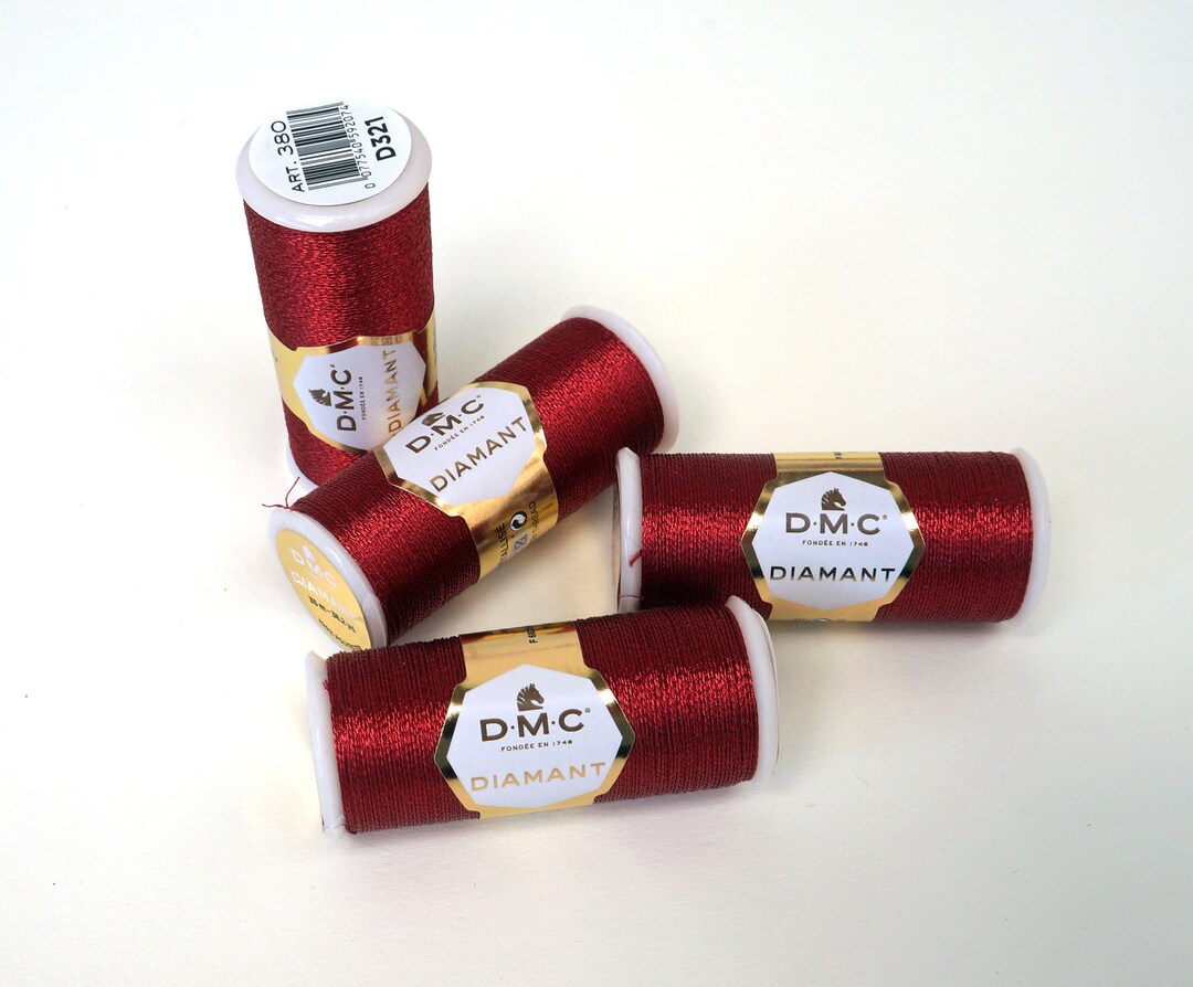 Lurex Embroidery Thread by DMC Red Shiny Thread - Etsy