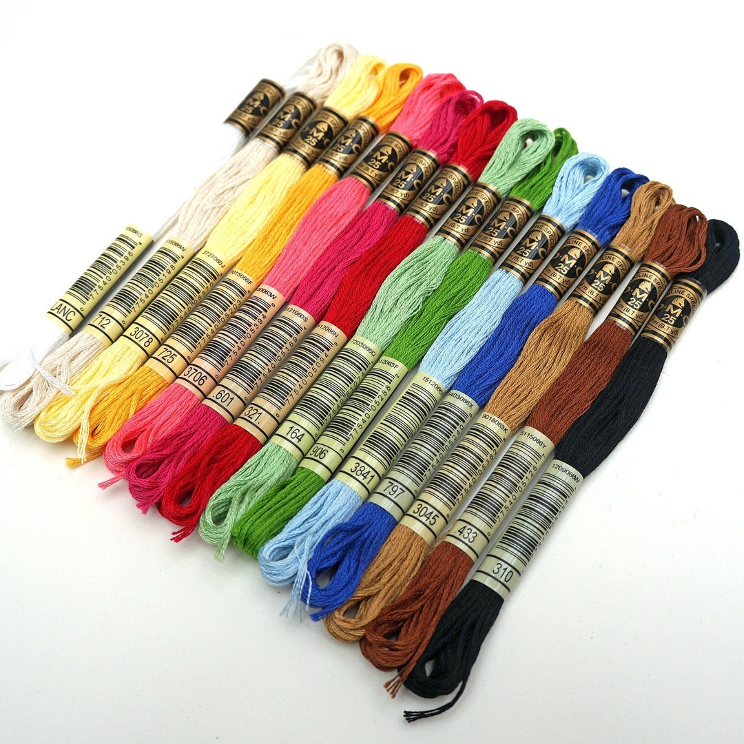 14x Embroidery Thread by DMC, Large Embroidery Floss Assortment ...