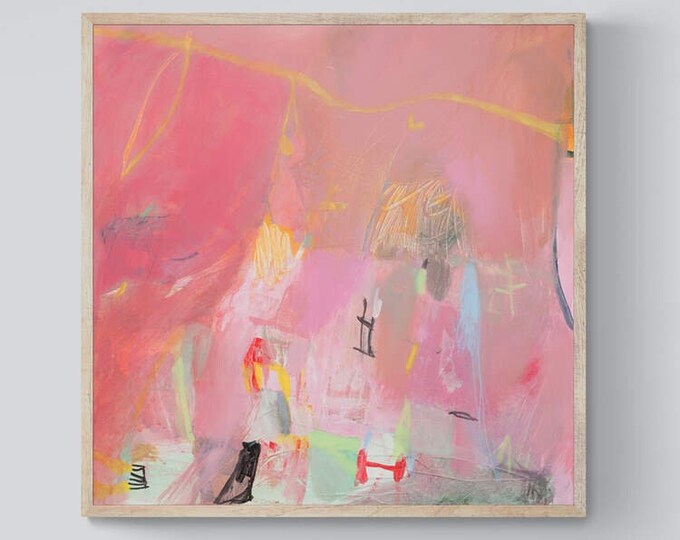 Pink Abstract Painting Digital Download Pink Printable Art - Etsy