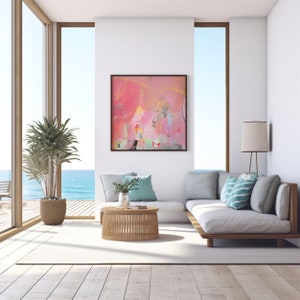 Pink Abstract Painting Digital Download, Pink Printable Art, Pink Wall ...