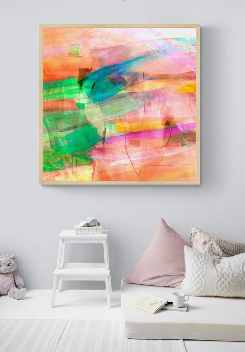 Colorful Abstract Wall Art, Printable Art Home Decor, Wall Art Print ...