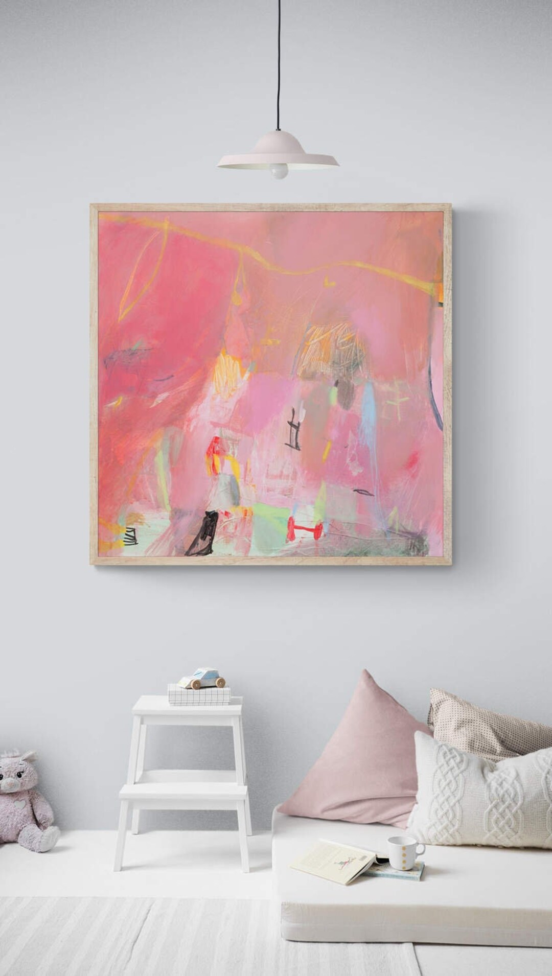 Pink Abstract Painting Digital Download Pink Printable Art - Etsy
