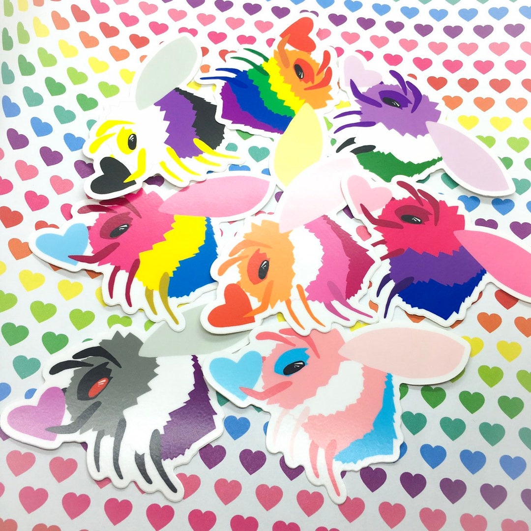 3 LGBT Bee Vinyl Stickers - Etsy