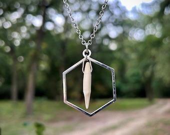 Fox Tooth Necklace Real Fox Canine Fang on Hand-braided - Etsy
