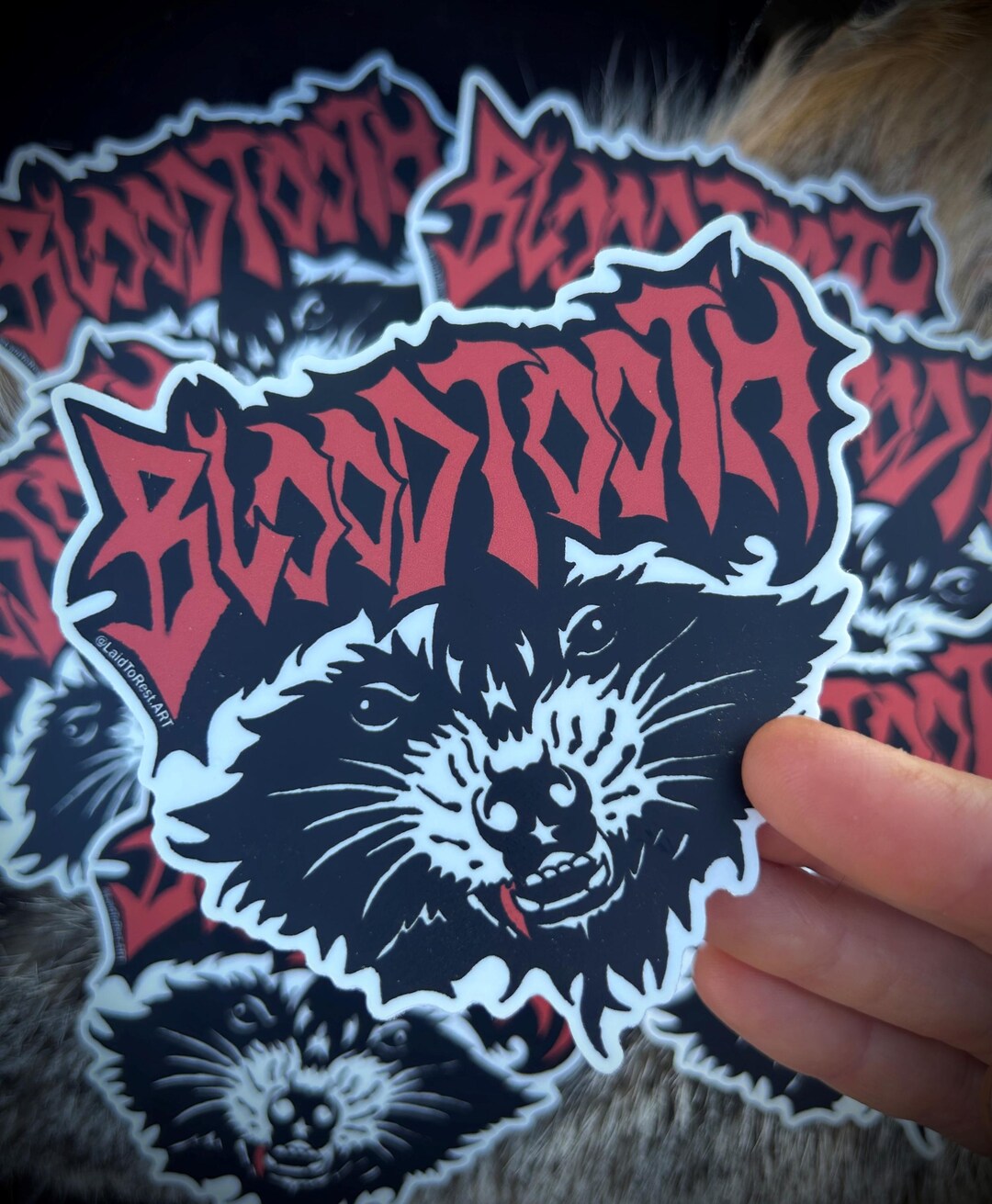 Bloodtooth Vinyl Sticker - Etsy