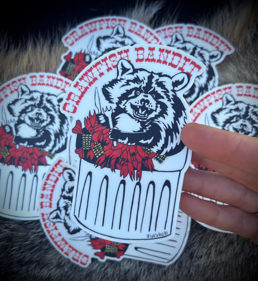 Crawfish Bandit Vinyl Sticker - Etsy