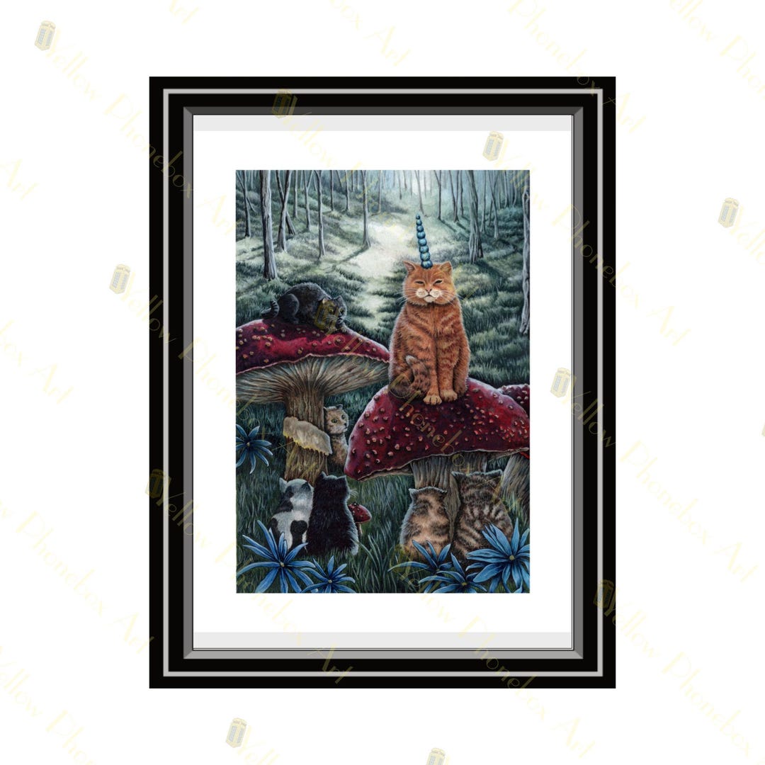 Council of Cats – Fine Art Print From Original Artwork - Etsy