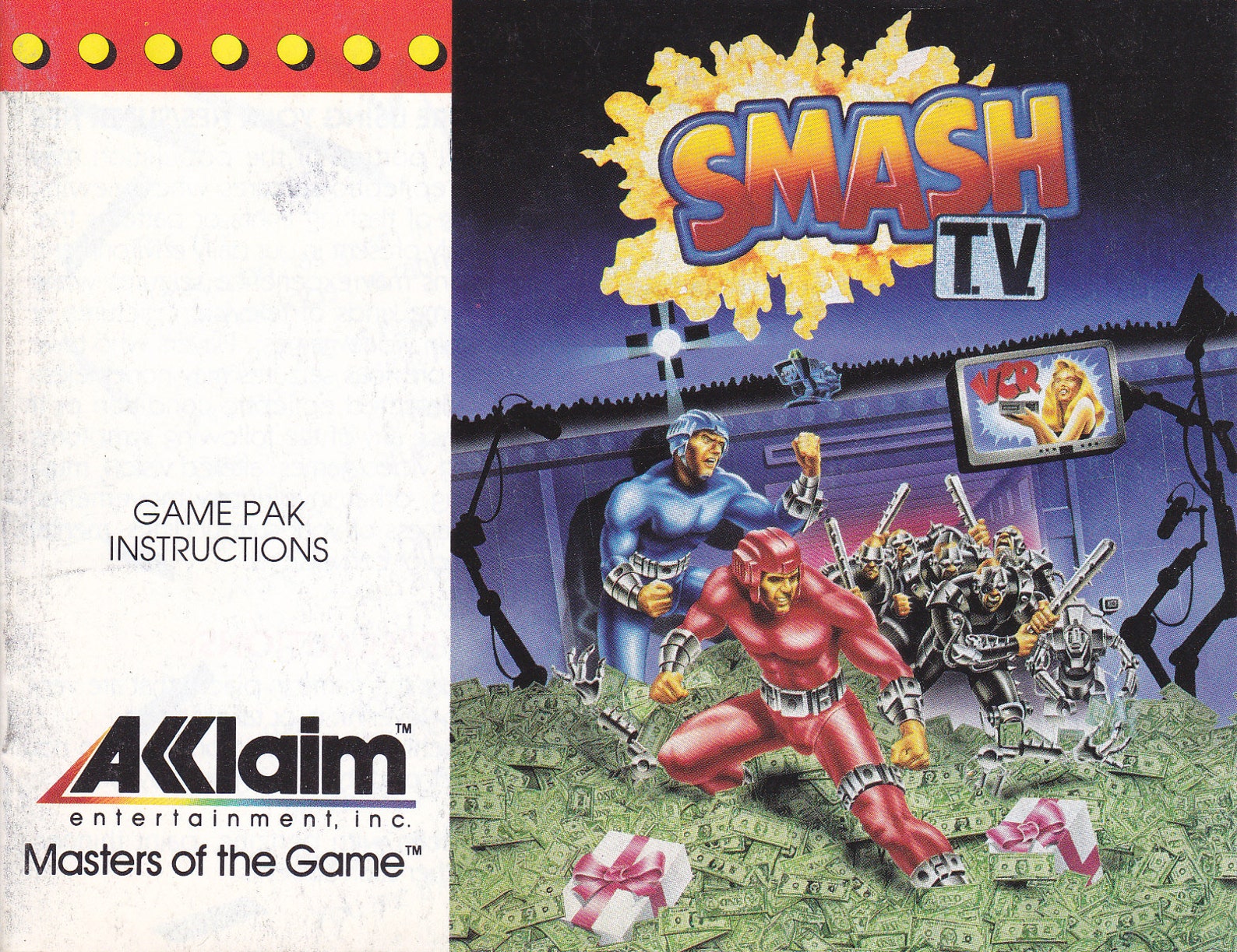 Smash TV Nintendo NES Original Manual Only Authentic | Etsy