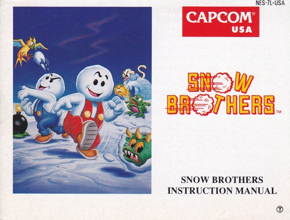 Snow Brothers Nintendo NES Original Manual Only | Etsy