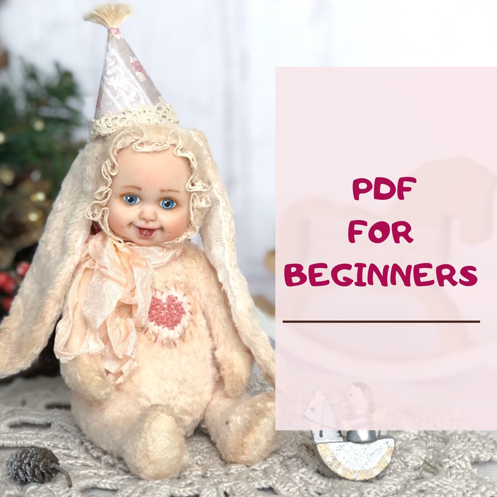 Teddy Doll Bunny Pattern in PDF for Beginners.sewing - Etsy