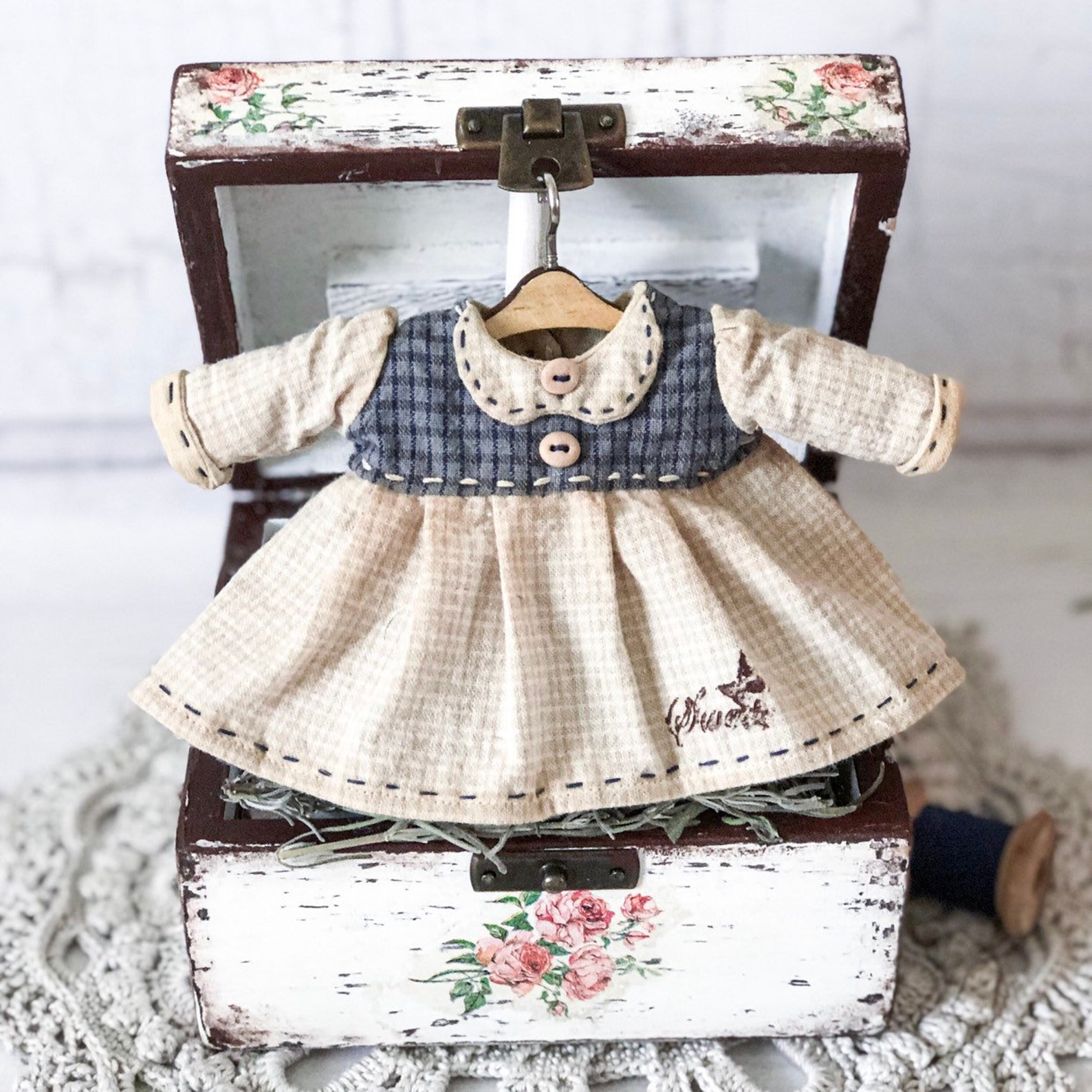 How to Sew a Dress for a Soft Rag Doll 8 Inches. Dolls Tutorial PDF ...