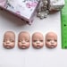 4 Doll Faces for Making Plush Doll. 2 Faces That Sleep and 2 - Etsy
