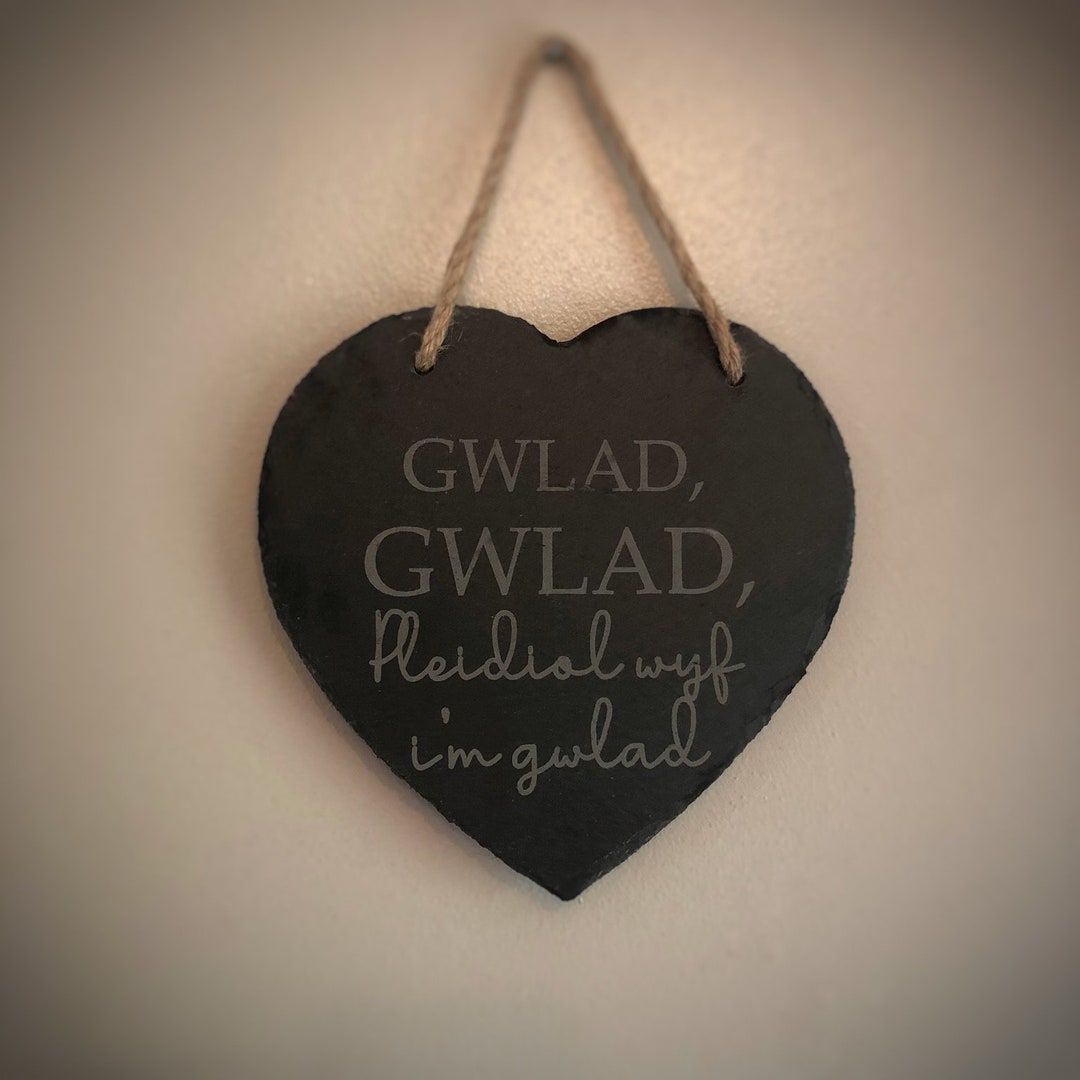 Slate Heart - Welsh National Anthem 'gwlad Gwlad' - Etsy
