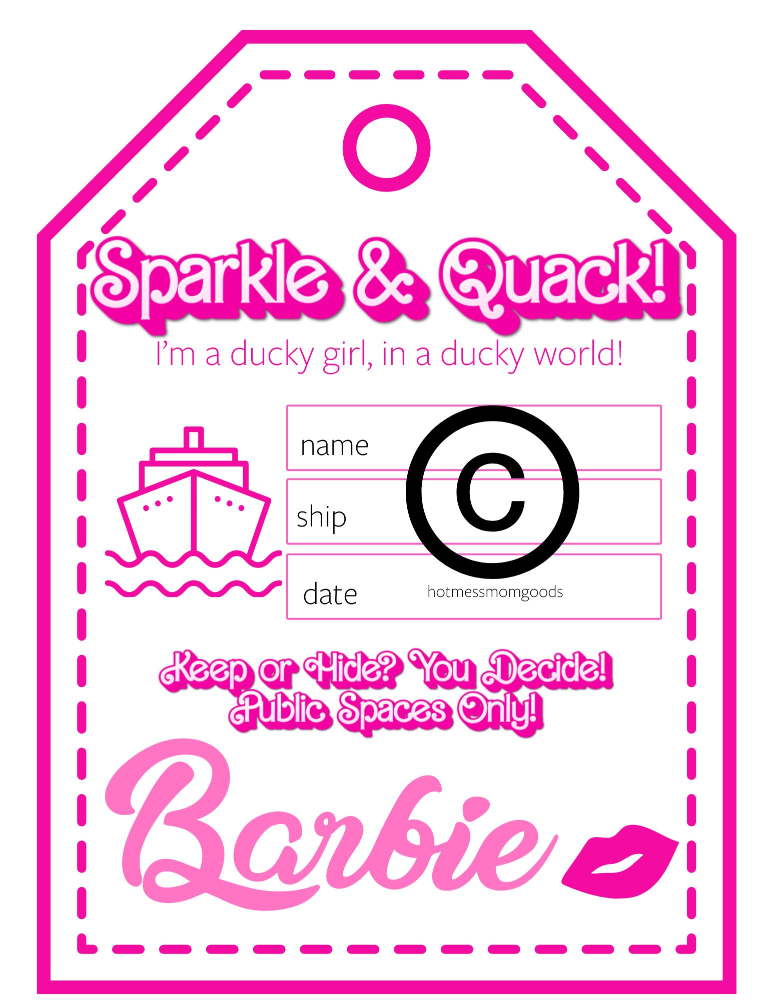 Printable Labels Tags for a Cruise Ship Duck Hunt | Rubber Ducks ...