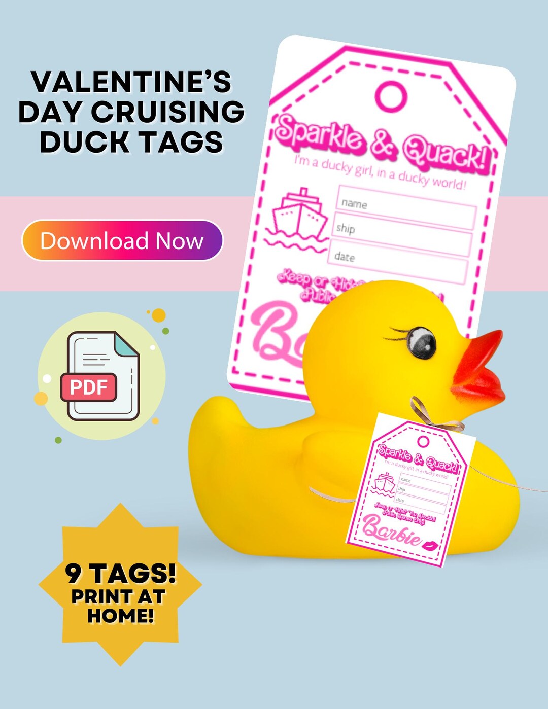 Printable Labels for a Cruise Ship Duck Hunt Rubber Ducks Cruise Hide ...
