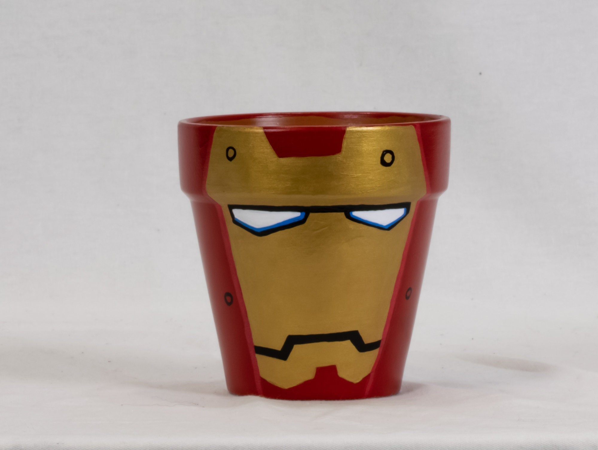 Iron Man Terra Cotta Pot Floral & Garden Crafts Gardening & Plants etna ...