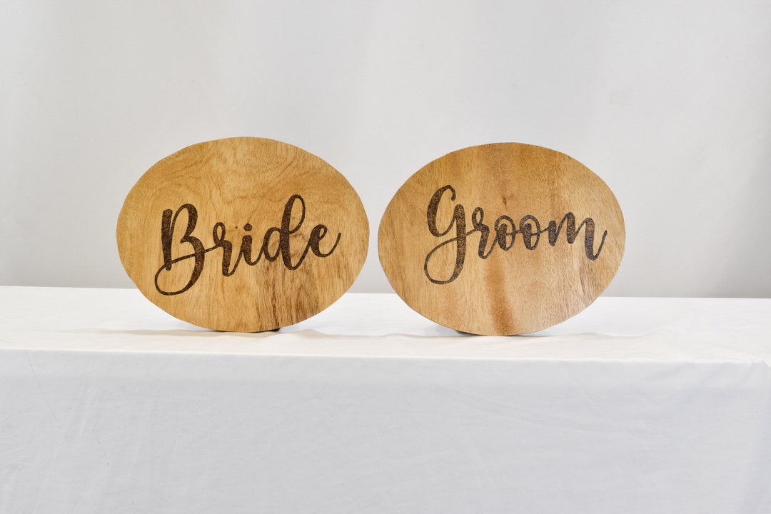 Bride and Groom Signs - Etsy