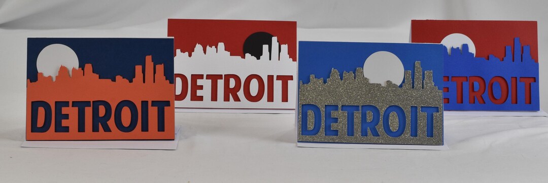Detroit Theme Cards - Etsy