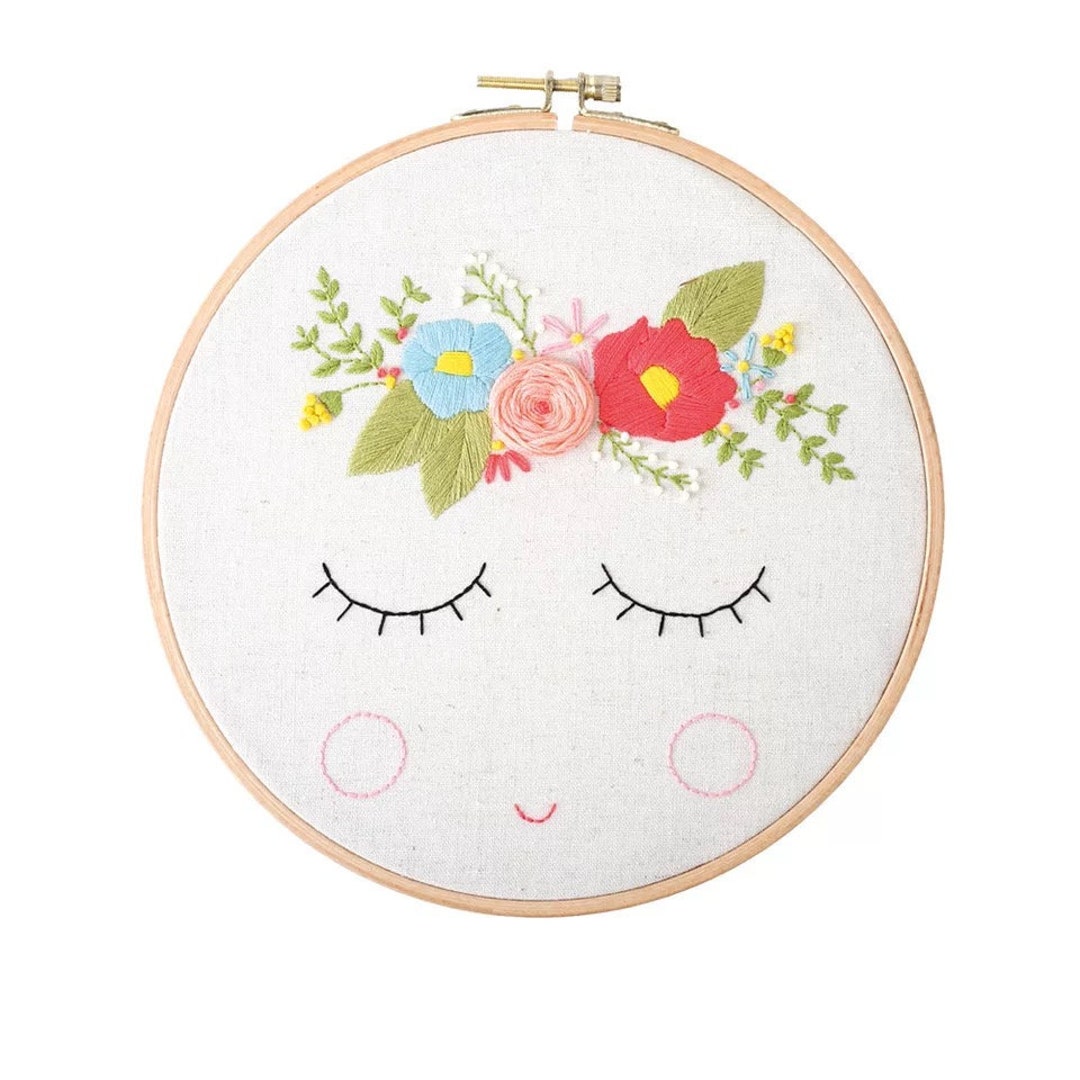 Hoop Embroidery Happiness DIY Full Kit for Starter - Etsy