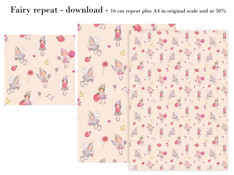 Téléchargement du motif de répétition des fées et bonus de clip art ...