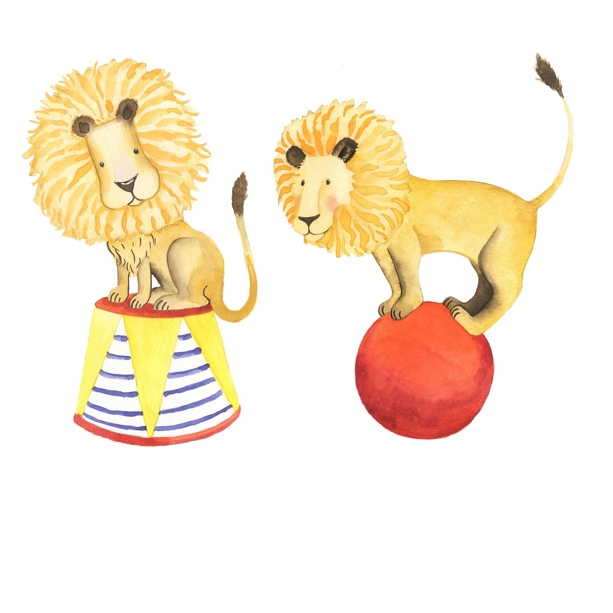 Circus Friends All Having Fun - Hand Painted by Myself in Watercolor ...