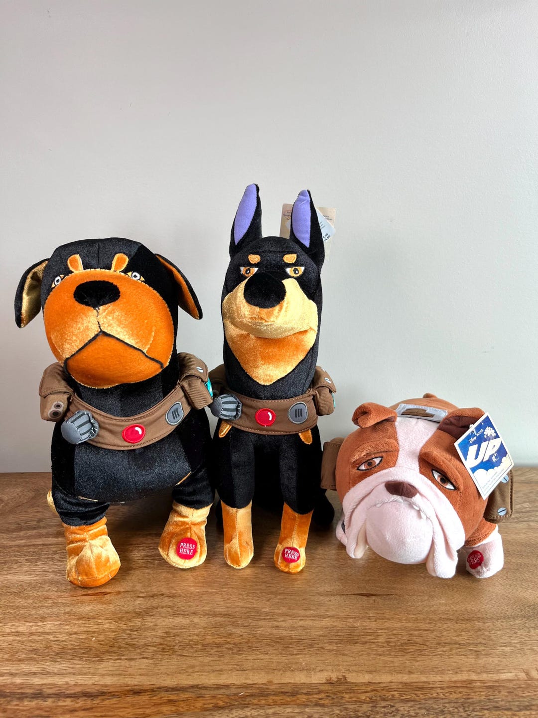 Disney Pixar up Plush - Talking Alpha Beta Gamma Dogs - Set of 3, All ...