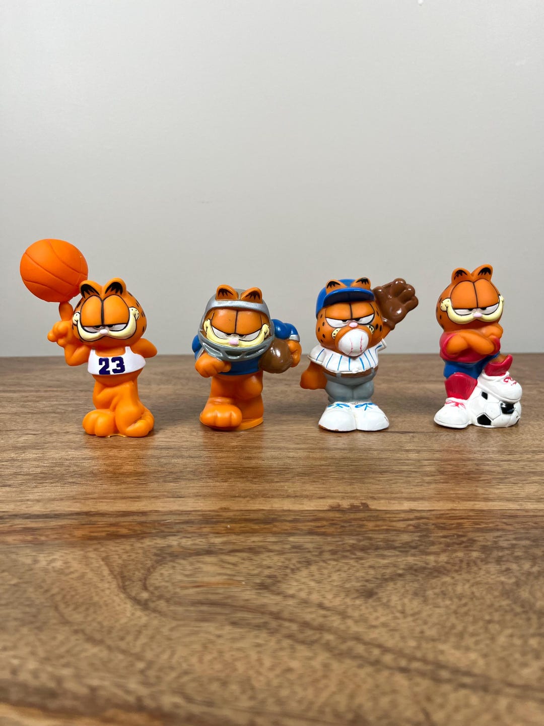 Vintage Garfield Sports Figures - Baseball Soccer Football Basketball ...