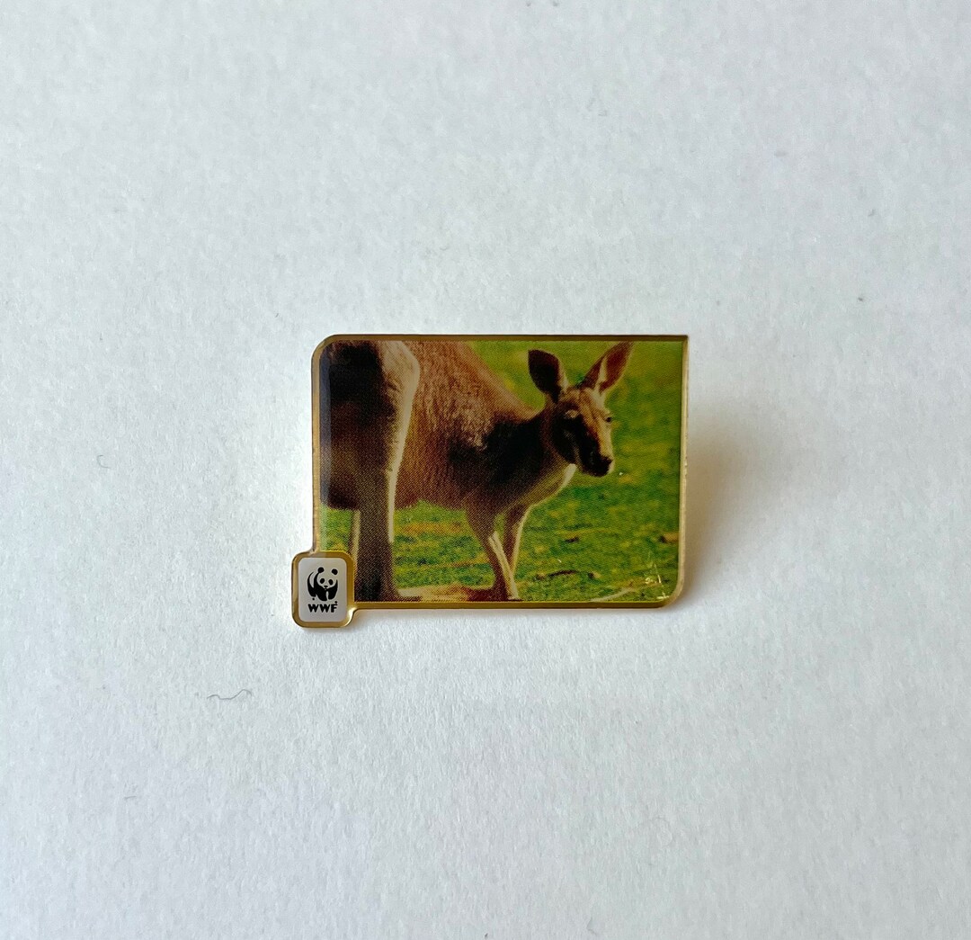 Vintage 1986 WWF Kangaroo Pin - Etsy