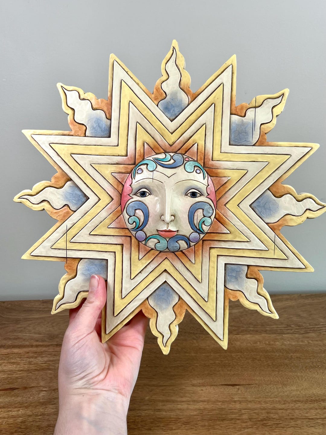 Jim Shore - Sun Face Plaque Wall Hanging - #4010001 - Etsy