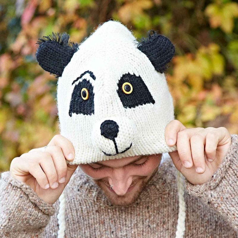 Hand Panda Hat - Etsy UK