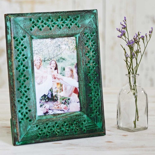 Green Antique Style Wooden Photo Frame 4x6 Picture Frame - Etsy