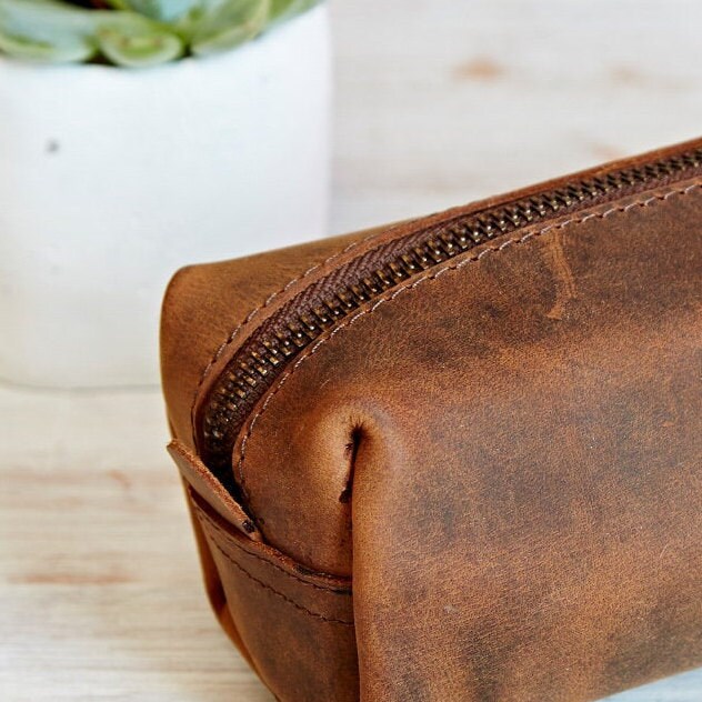 Personalised Buffalo Leather Square Pencil Case Personalized - Etsy UK