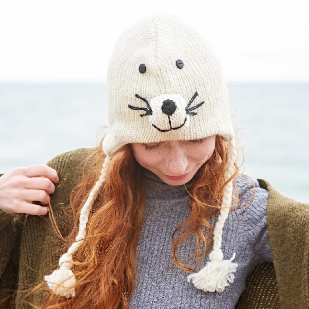Handmade Seal Woollen Animal Hat - Woolly Hat - Animal Hats for Kids ...