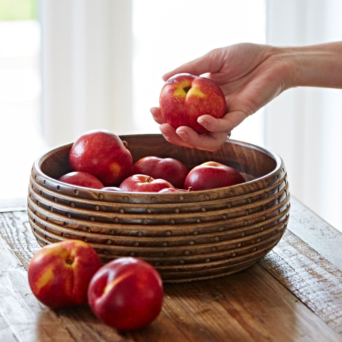 Handmade Wooden Fruit Bowl Natural Wood Salad Bowls - Etsy