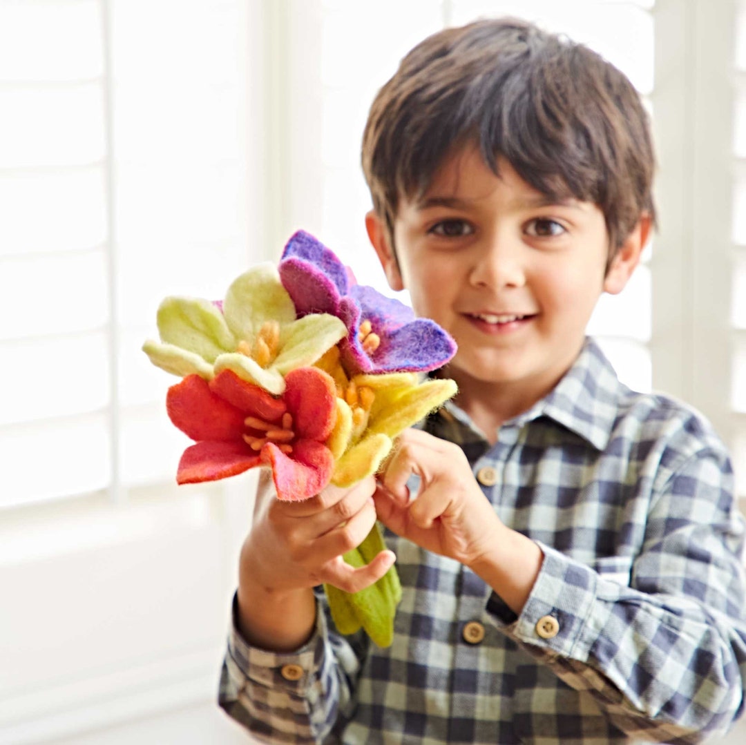 Felt Flower Bouquet - Bunch of Felt Flowers - Handmade - Etsy