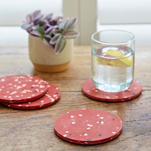 Set of 4 Recycled Plastic Round Coasters: Eco-friendly Drink Mats - Etsy