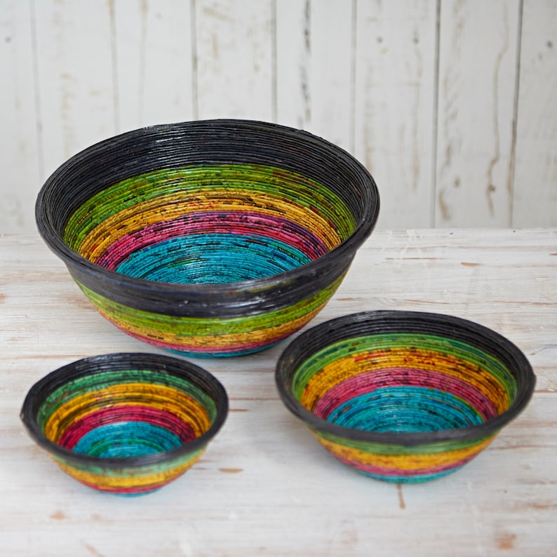Recycled Newspaper Bowls Paper Bowls Handmade Bowl - Etsy