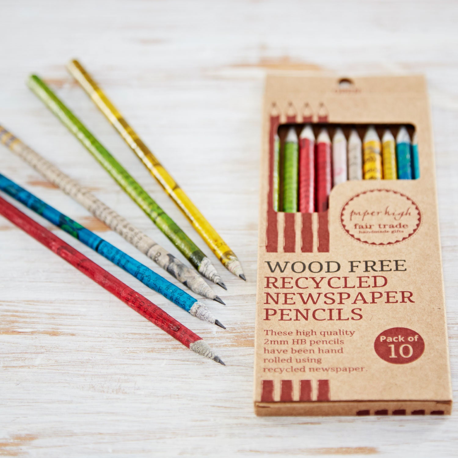 Recycled Newspaper Pencil Set Set of Pencils Pencils in - Etsy UK