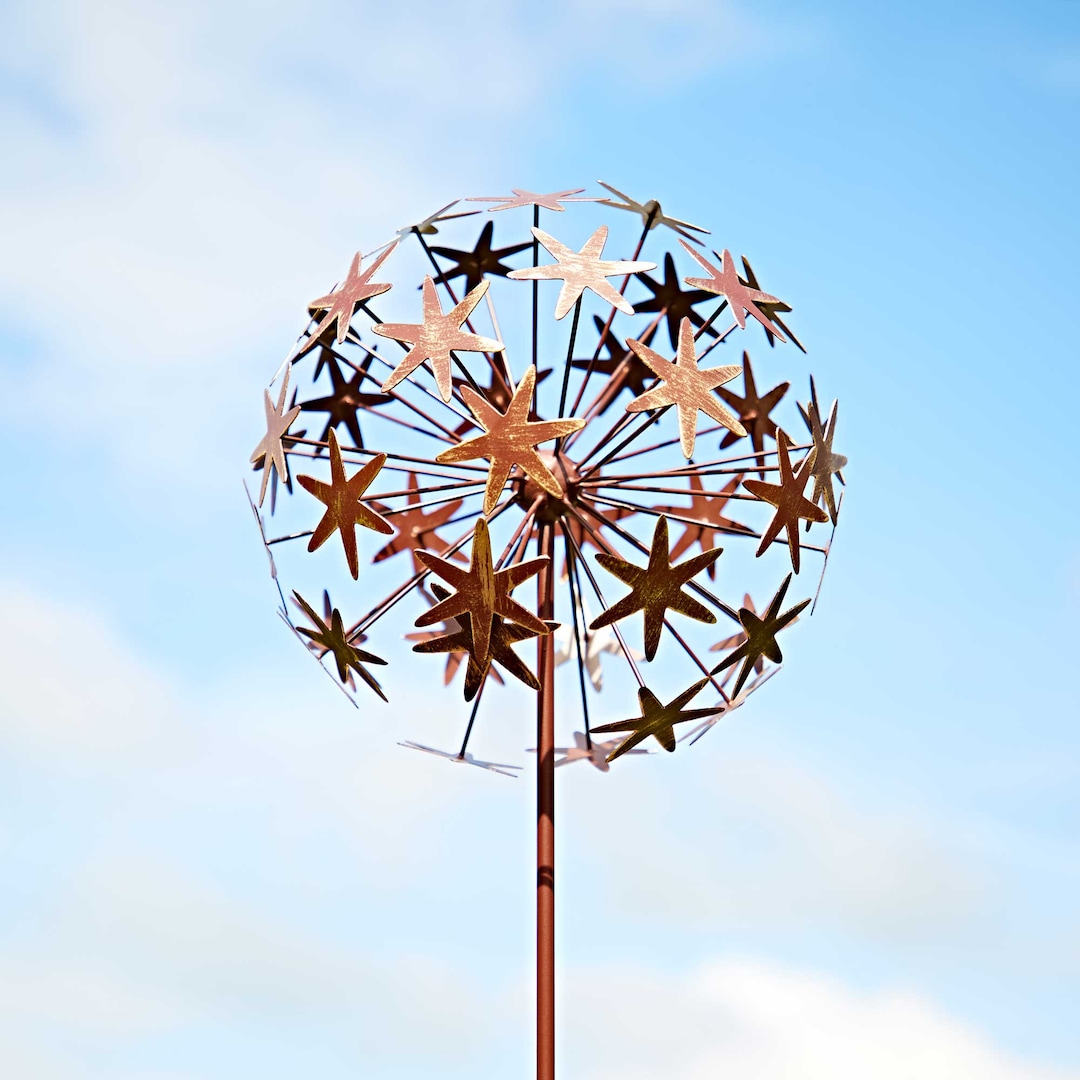 Metal Allium Flower Garden Stake: Handmade Outdoor Sculpture - Etsy UK
