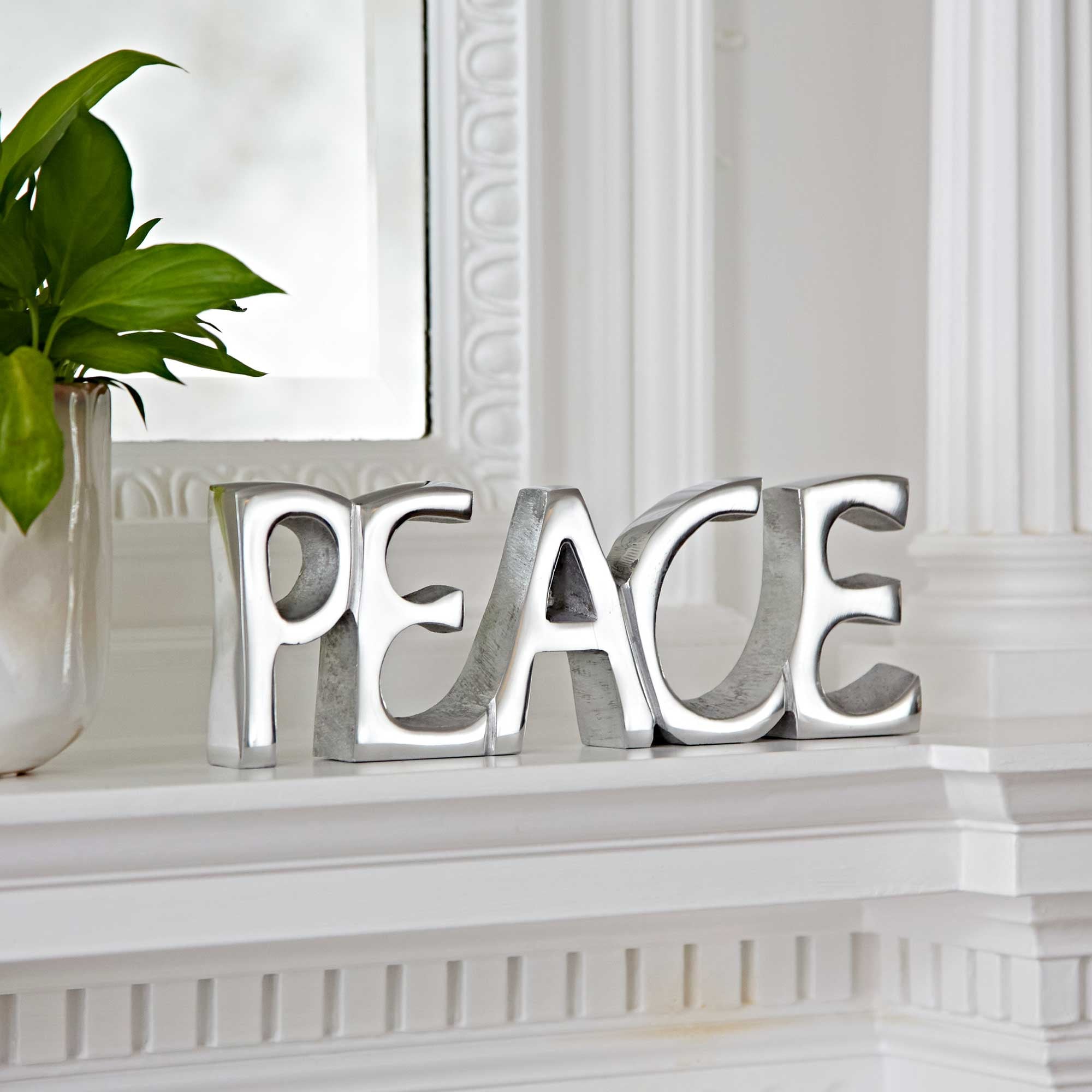 Recycled Metal PEACE Sign Free Standing Metal Letters - Etsy