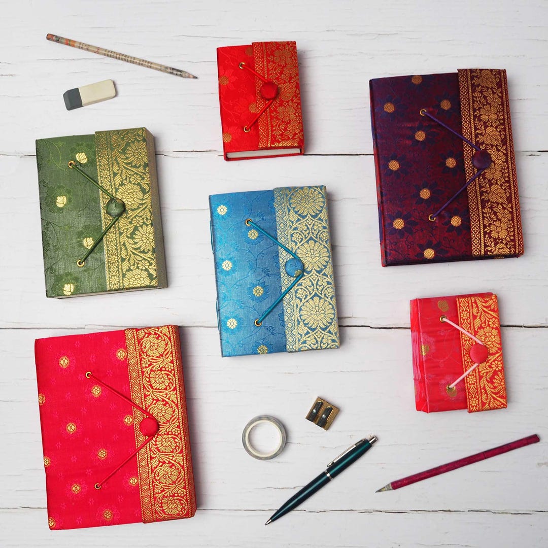 Handmade Sari Journal: Recycled Khadda Paper Notebook - Etsy