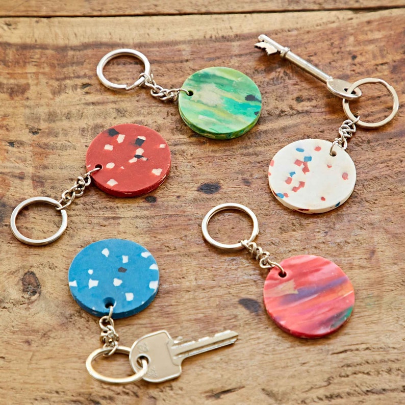 Recycled Plastic Keyring: Colorful Eco-friendly Key Fob - Etsy