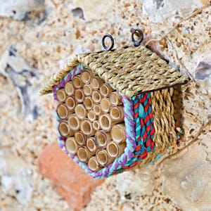 Handcrafted Hexagonal Bee & Bug Hotel – Fair Trade, Recycled Materials ...