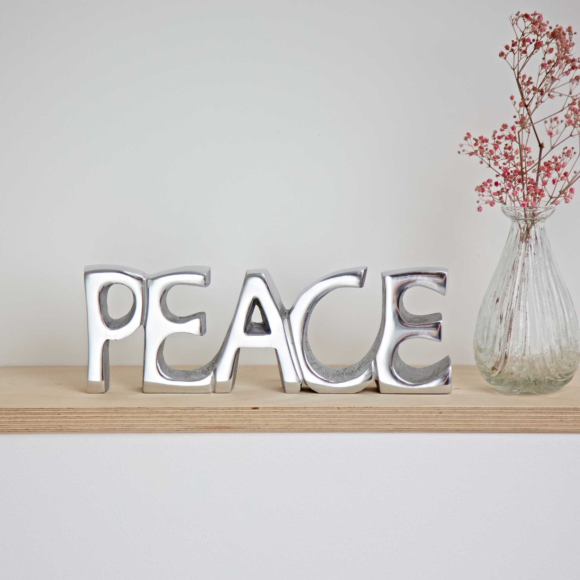Recycled Metal PEACE Sign Free Standing Metal Letters - Etsy