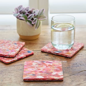 Set of 4 Recycled Plastic Square Coasters: Eco-friendly Drink Mats - Etsy
